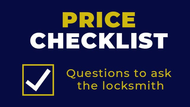 Locksmith Price List & Costs (Guide for 2025+ Price Checklist)