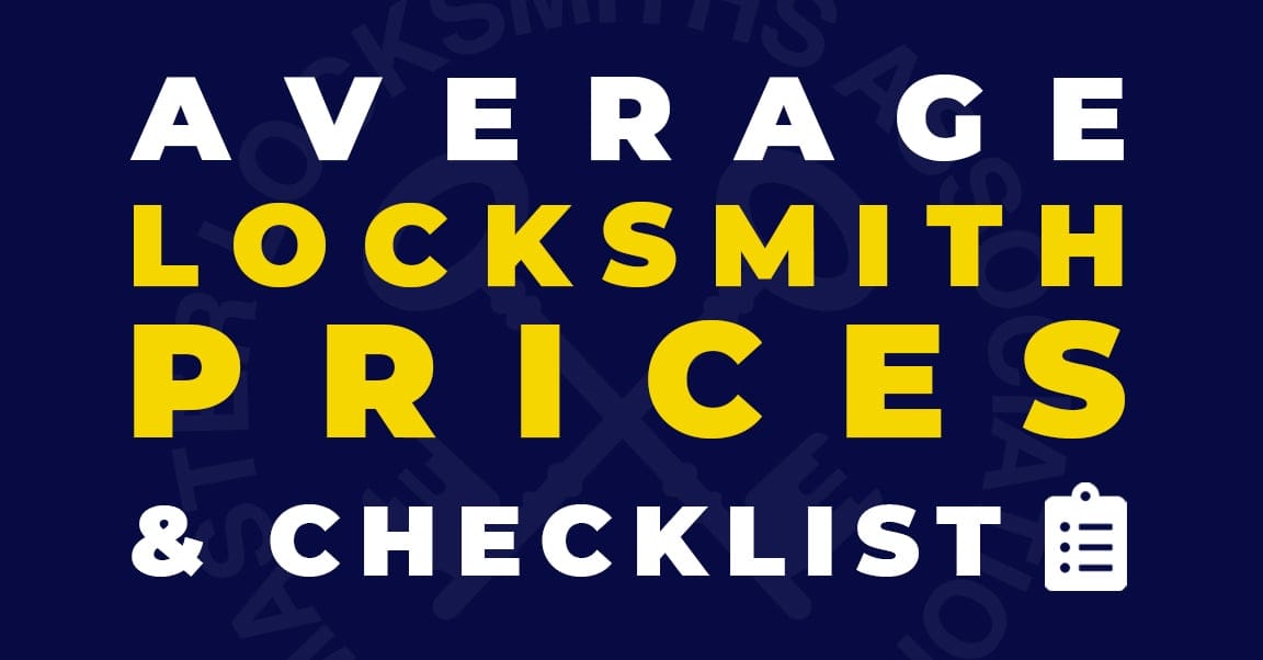Locksmith Price List Costs Guide for 2025 Price Checklist